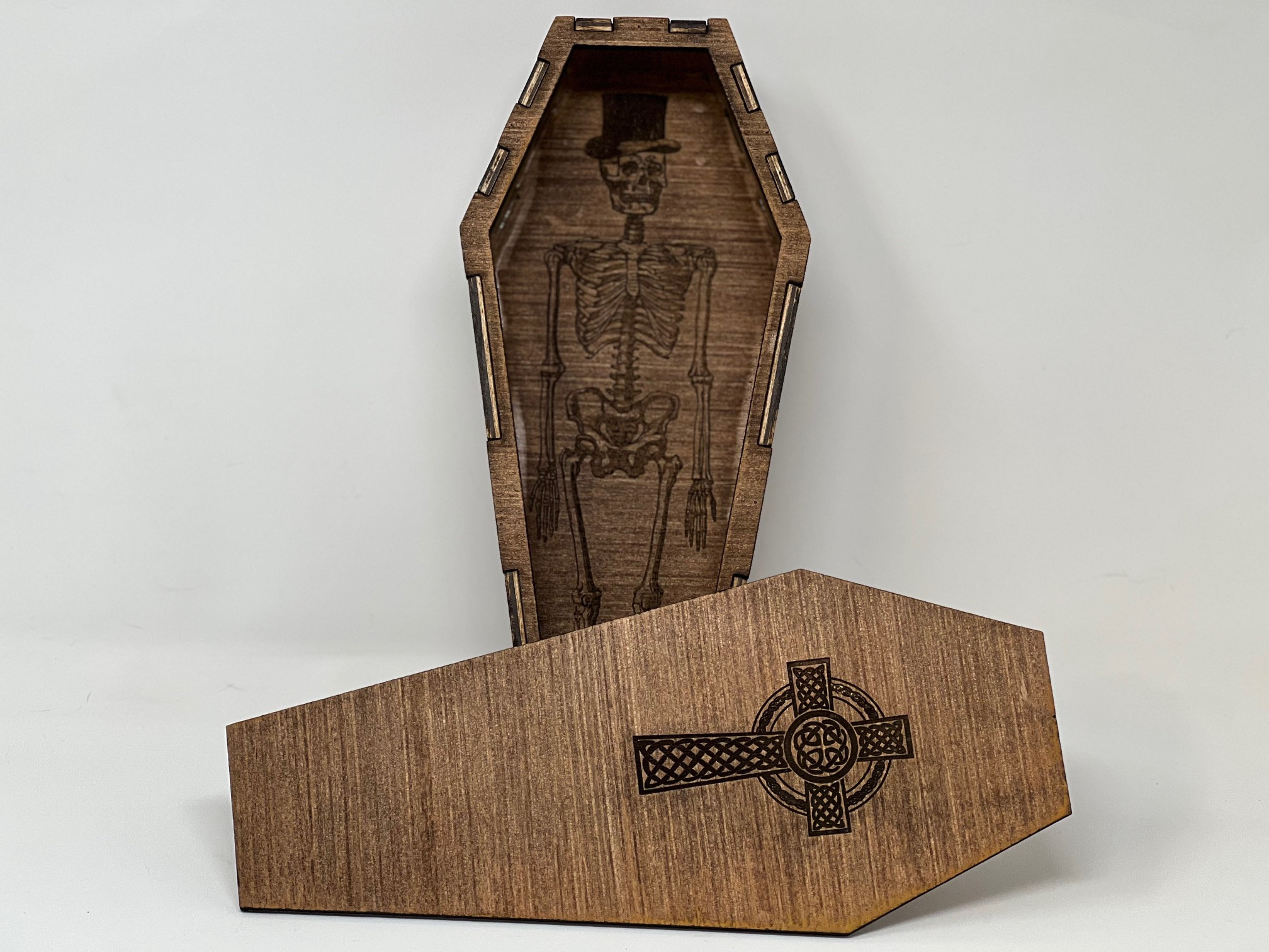 SVG File for Making Large Coffin-shaped Box With Press-on Lid From 5mm ...