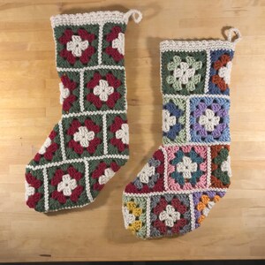 Crochet Pattern: Granny Square Christmas Stocking - Etsy