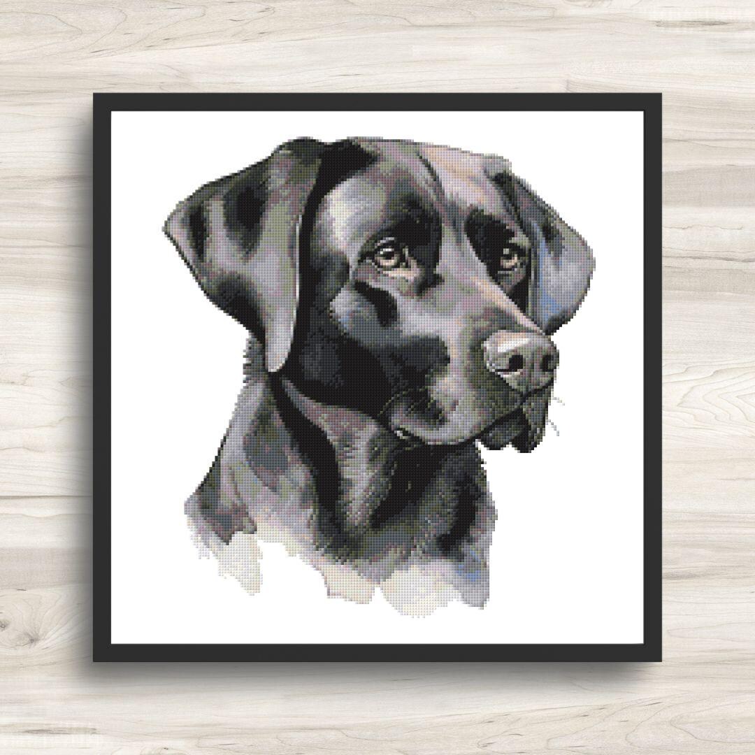 Cross Stitch Pattern: Black Lab Labrador Retriever Dog PDF Instant ...