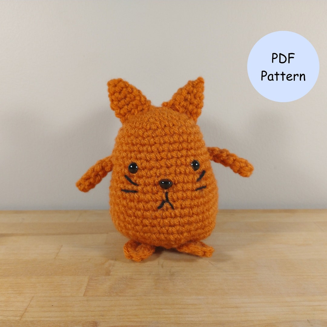 Cute Small Cat Crochet Pattern PDF – Amigurumi Kitty Plush Toy Design ...