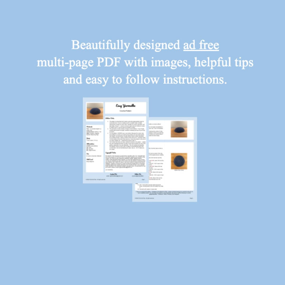 Crochet Pattern: Easy Yarmulke, Kippah - Etsy