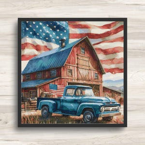 Cross Stitch Pattern: Patriotic Rural Americana Motif 2 - PDF Instant ...