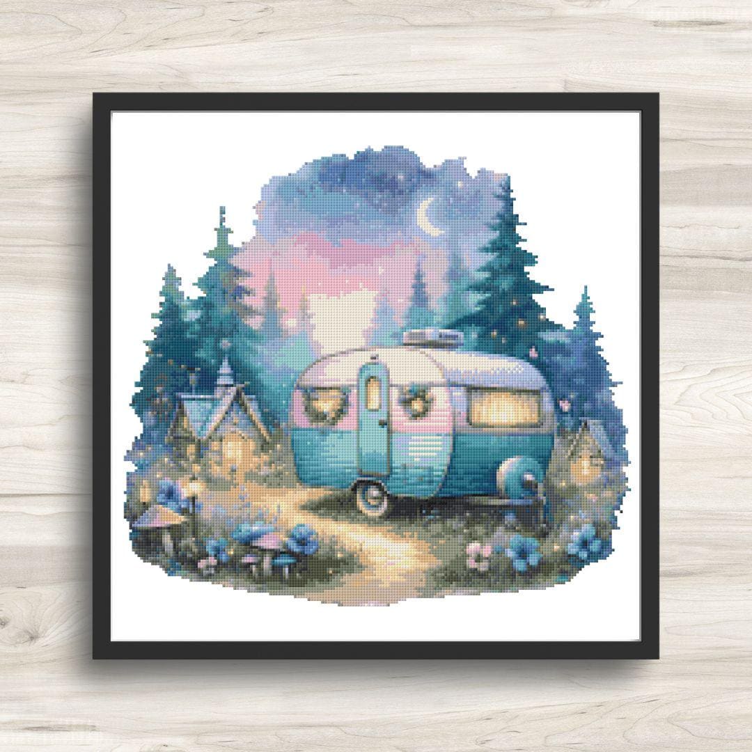 Cross Stitch Pattern: Vintage Camper Caravan Trailer Motif 9 - PDF ...