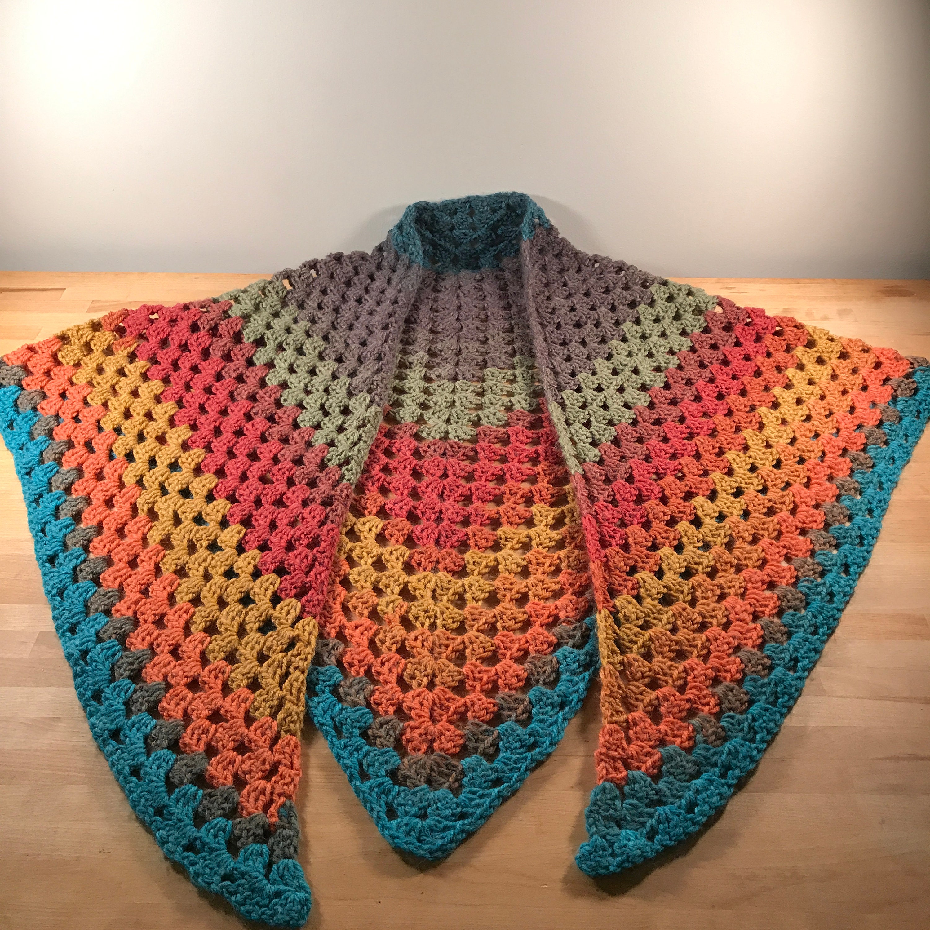 Crochet Pattern: Easy Mandala Granny Shawl Scarf - Etsy