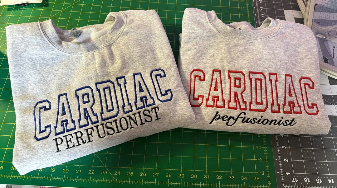Cardiac Perfusionist Embroidered Crewneck - Etsy