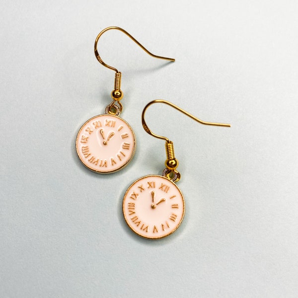 Clock Earrings - Etsy