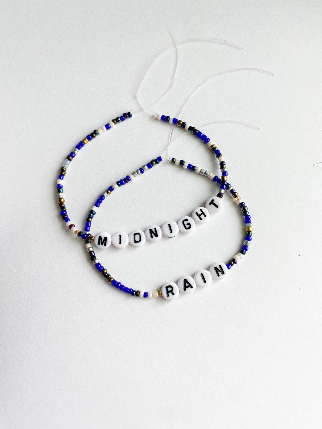 Midnight Rain Stacked Bracelets - Etsy