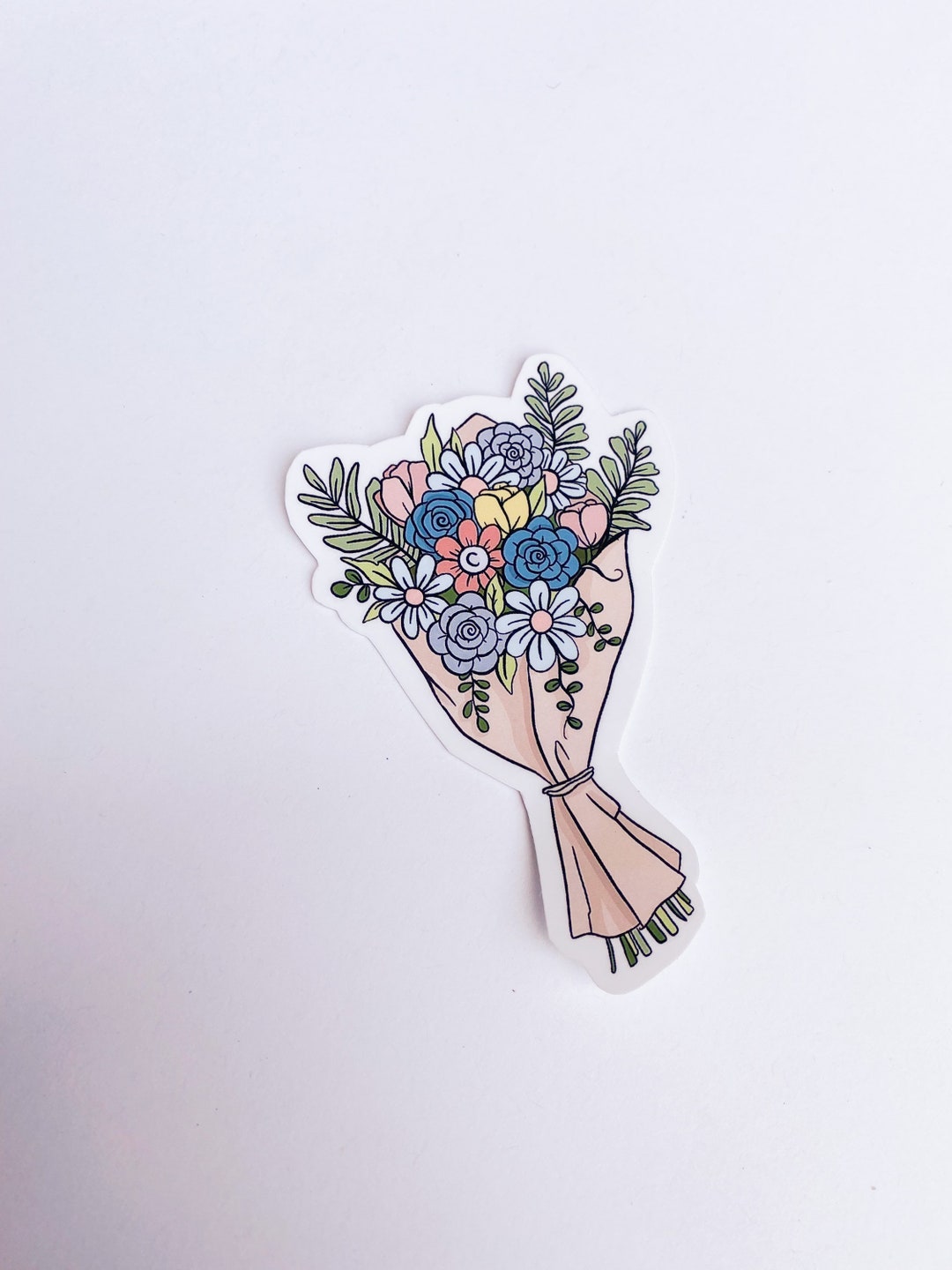 Flower Bouquet Sticker - Etsy