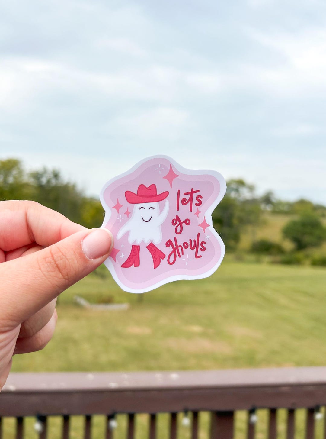 Lets Go Ghouls Ghost Sticker - Etsy