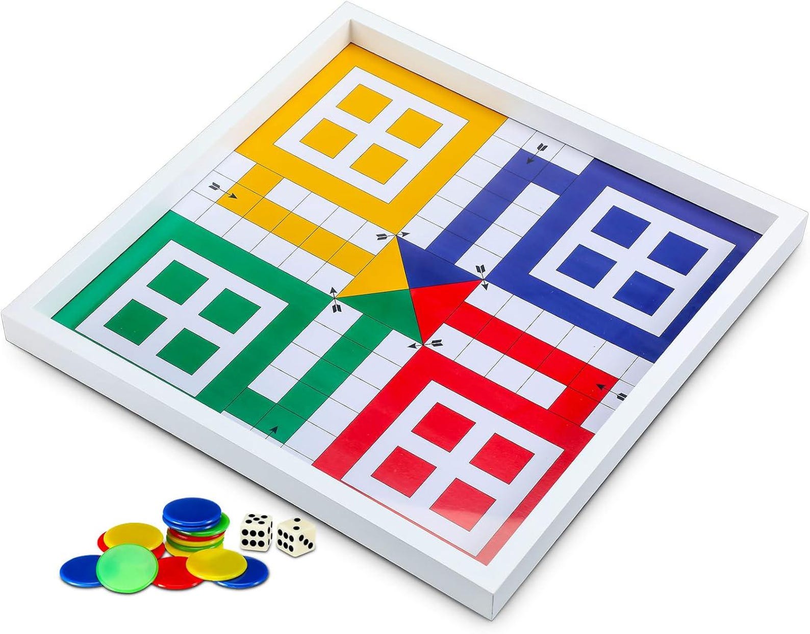 Glass Top Ludo Board Game: 15x15 Inch Pachisi - Etsy