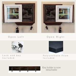 Hidden Storage Photo Frame Key Holder: Wooden Entryway Organizer - Etsy