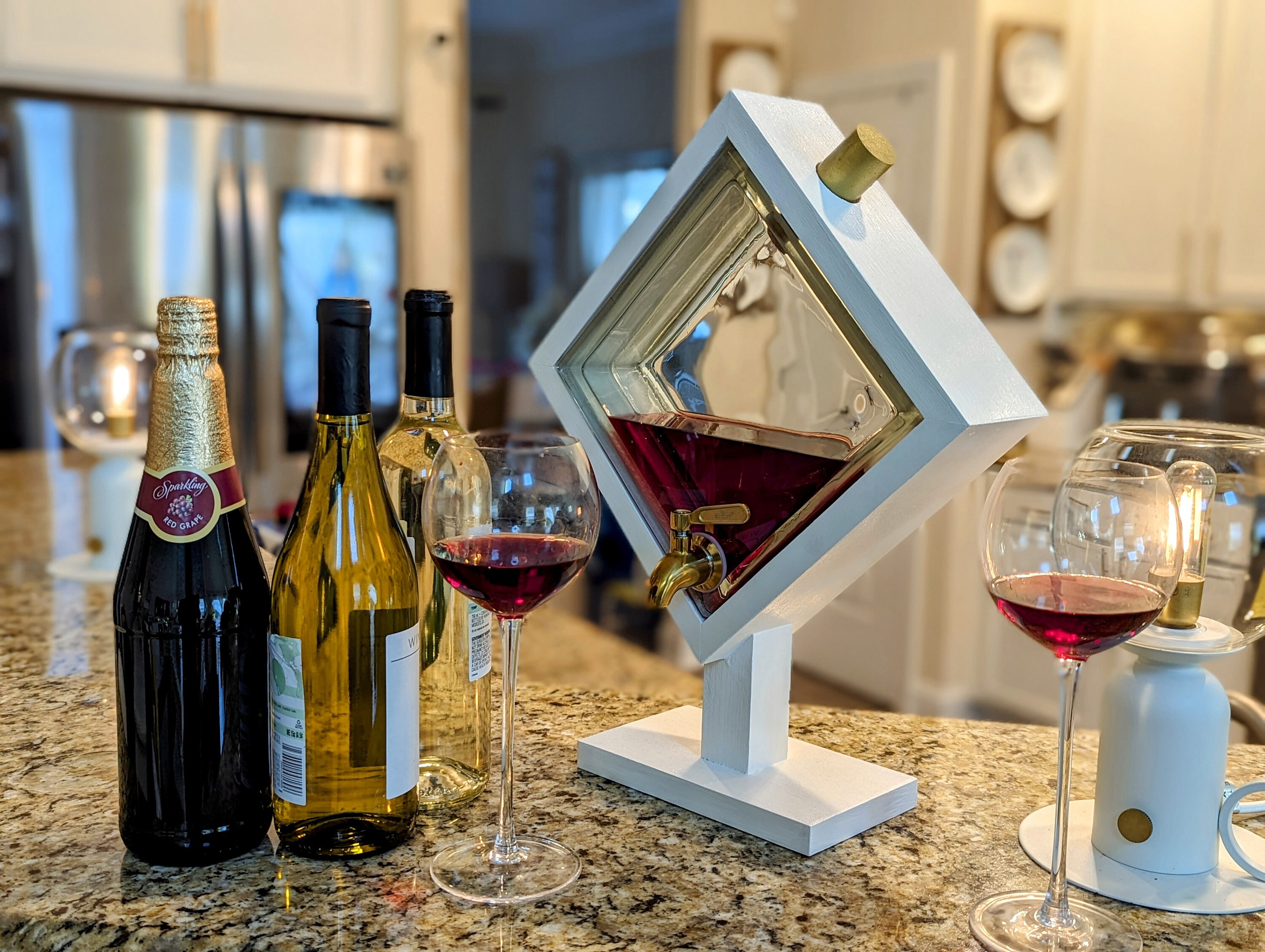 Bourbon Decanter , Drink Dispenser, Beverage Dispensers, Glass Block ...