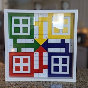 Ludo Game Board Glass Ludo Pachisi Dayakattam Ludi Parcheesi Mensch ...