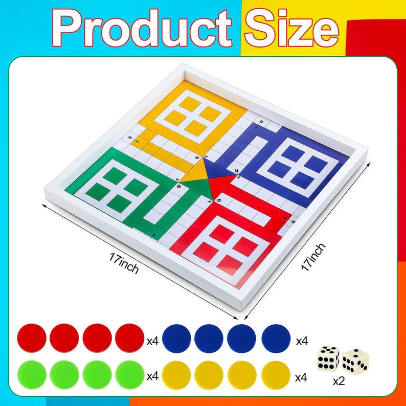 Ludo Board Game With Dice and Tokens - Etsy UK