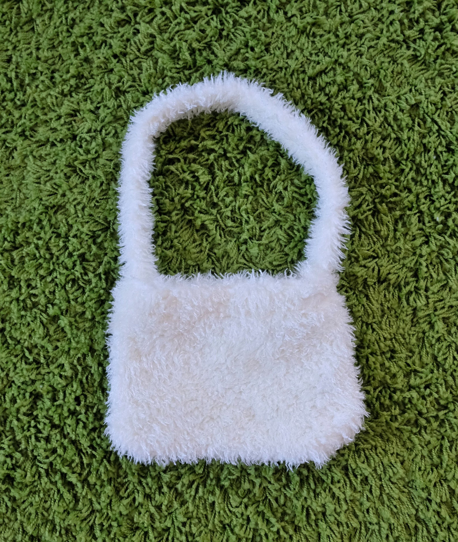 White Fuzzy Tote Bag - Etsy