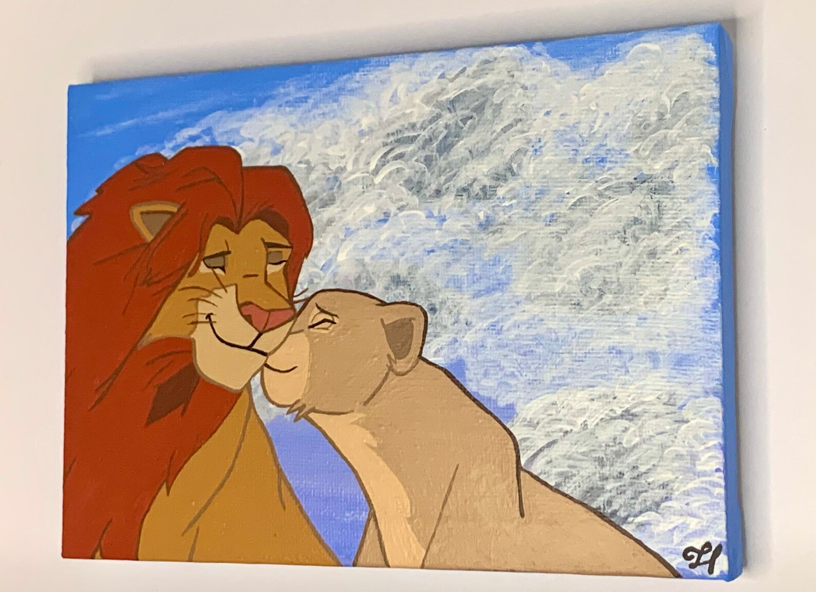 Simba and Nala Acrylic Painting - Etsy
