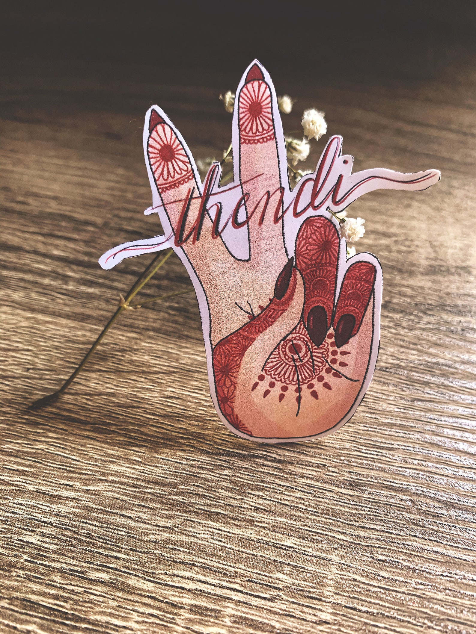 Thendi Henna Vinyl Sticker - Etsy