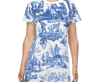 Blue Toile Dress | Etsy