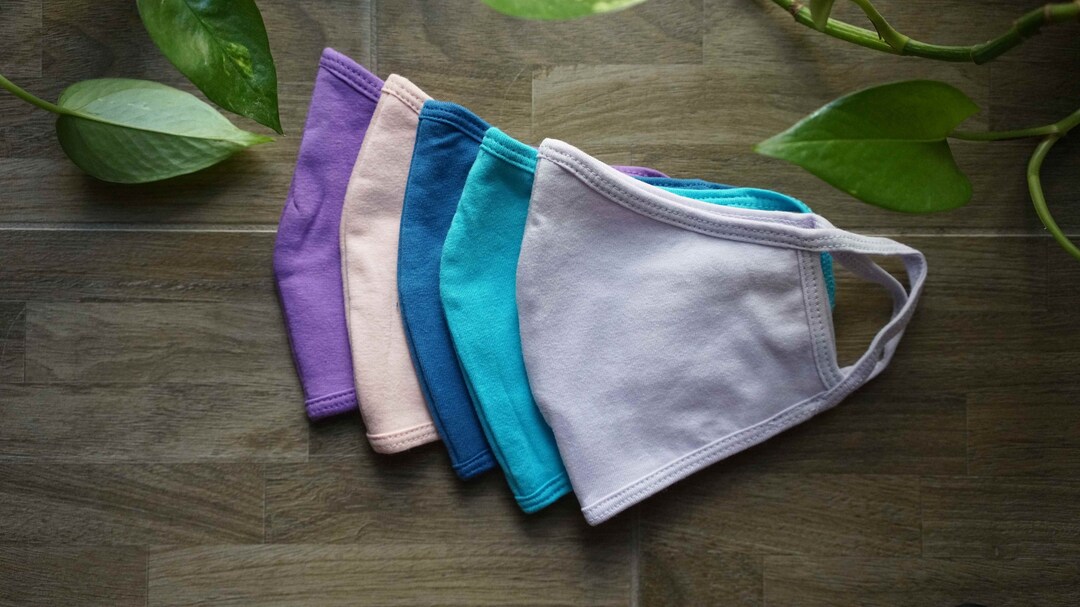 Colored Face Masks - Reusable, 100% Cotton, Triple Layer - Etsy