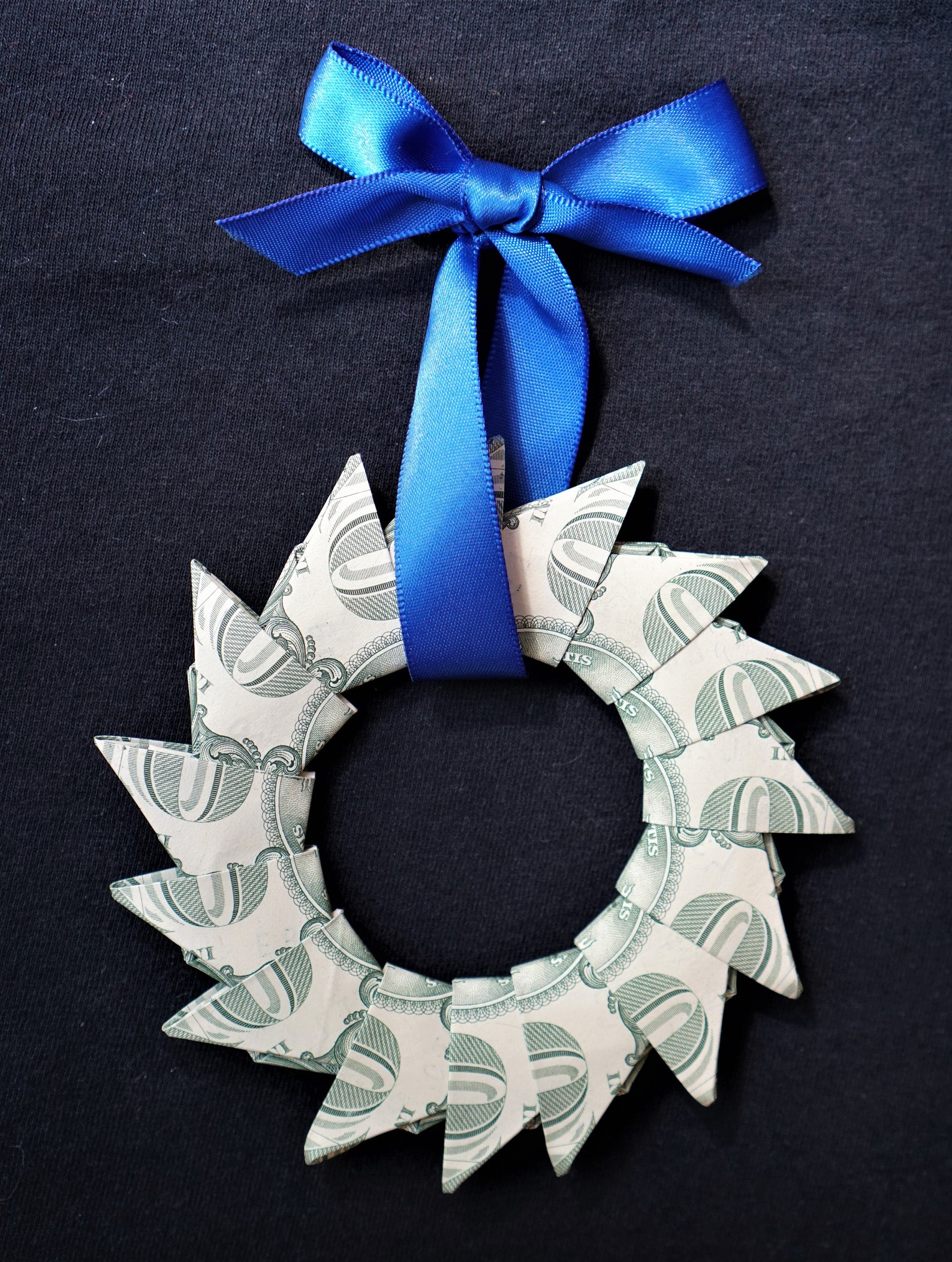 Holiday Christmas Money Wreath & Gift Box / Origami Money | Etsy