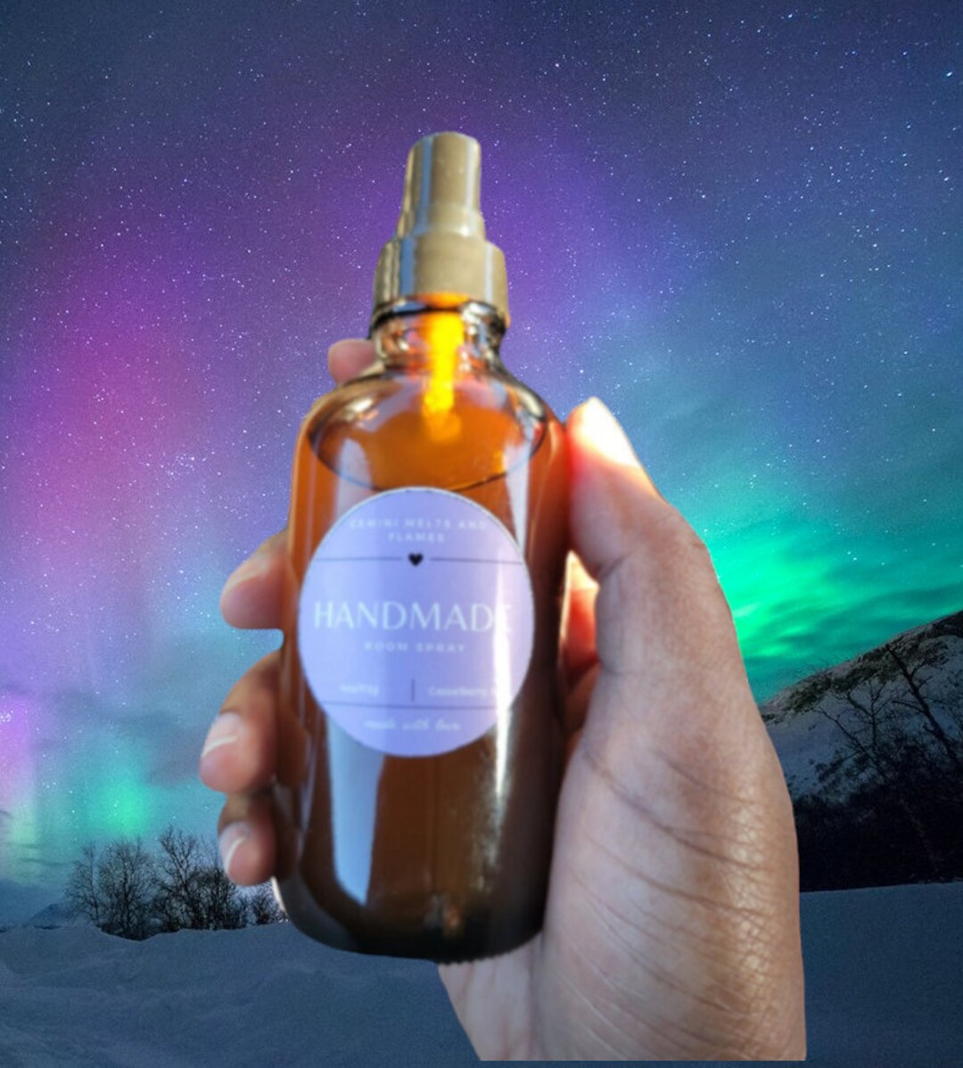 Northern Lights Room & Linen Spray/ Room Spray/ Linen Spray/ Black ...