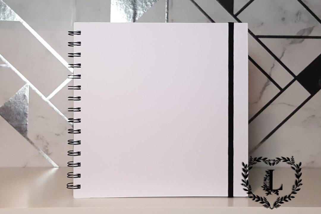 White Scrapbook Album 8x8" or 12x12" | Scrapbooking | Crafting | Baby ...