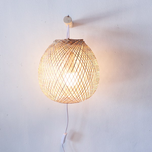 Round Wood Wall Sconce - Etsy