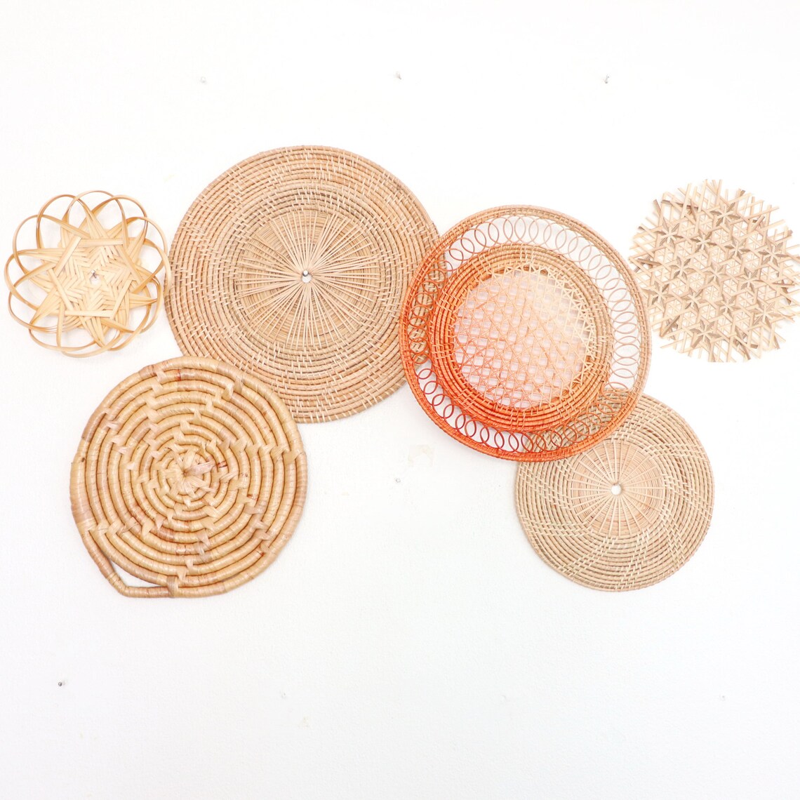 Wall HANGING Winnowing-Rattan Wall Hanging-Cozy Home wall | Etsy