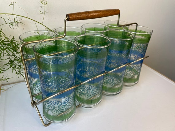 Vintage Libbey Glasses Set of 8 With Carrier Mid Century | Etsy
