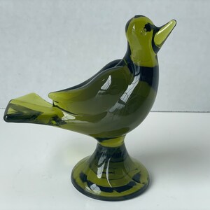 Vintage Viking Glass Epic Robin, Green Viking Glass Bird, Viking Glass ...