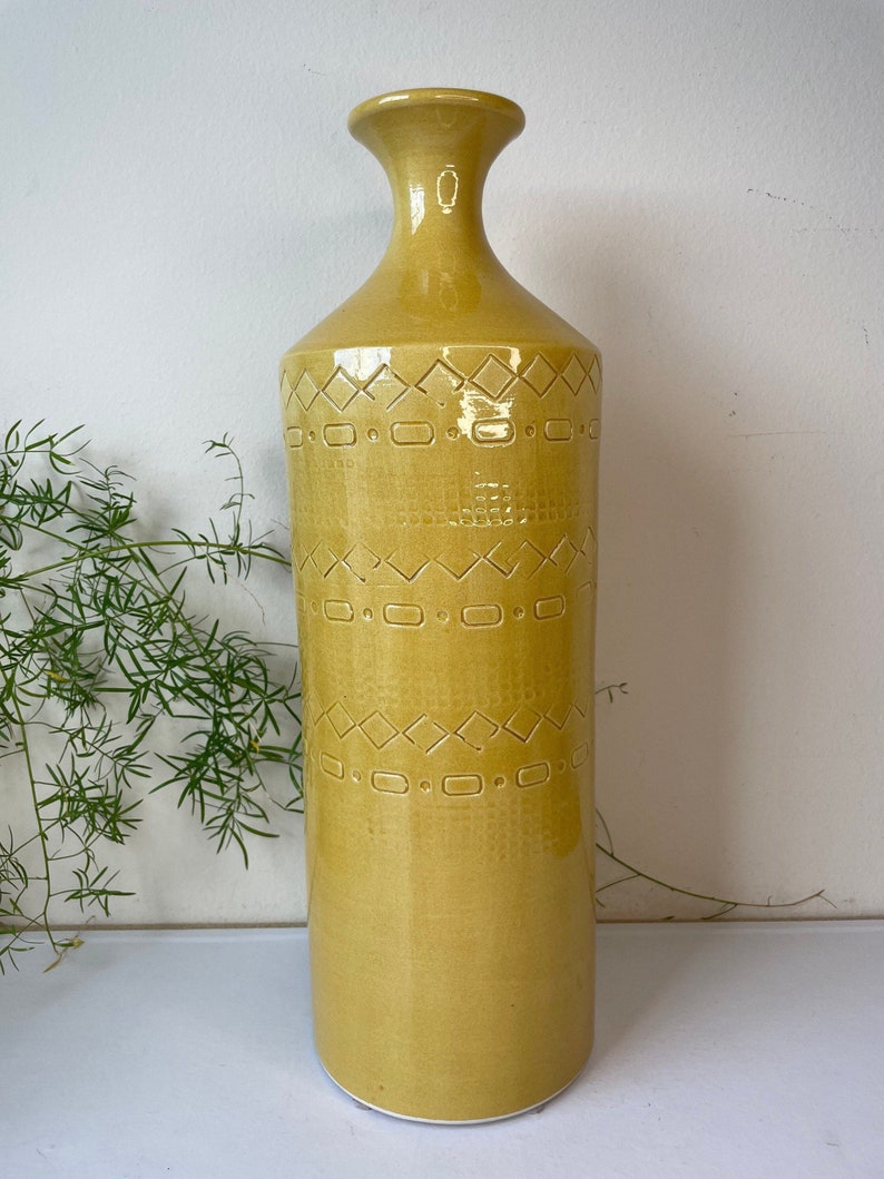 Vintage Ceramiche Tadinate Large Vase Italian Bitossi Style | Etsy