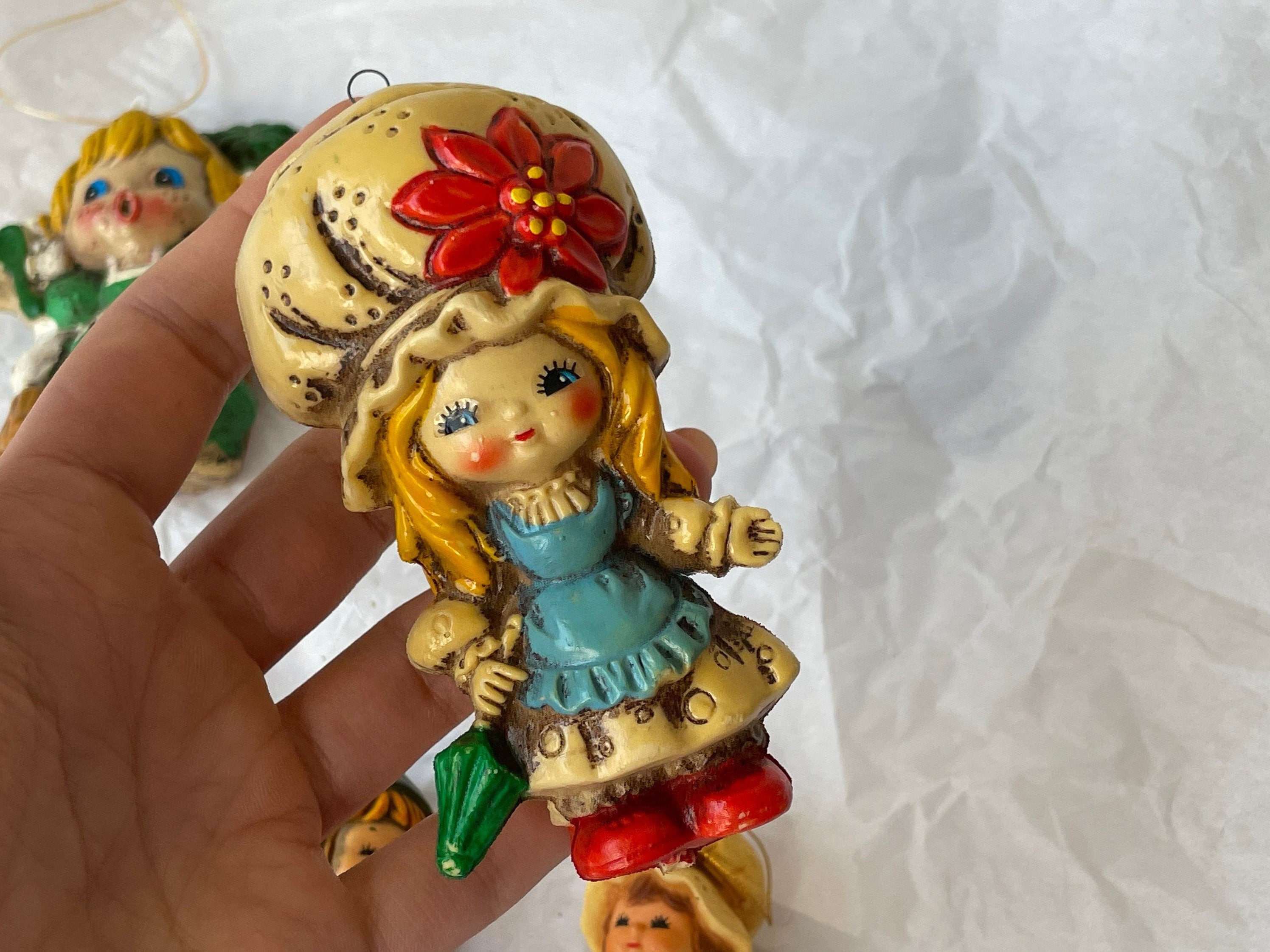 Set of 6 Vintage Hong Kong Christmas Ornaments, Vintage Christmas ...