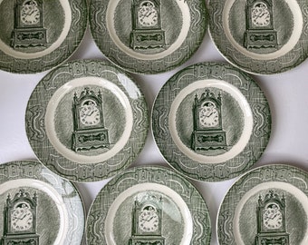 Vintage Green Plates | Etsy