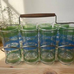 Vintage Libbey Glasses Set of 8 with Carrier Mid Century | Etsy