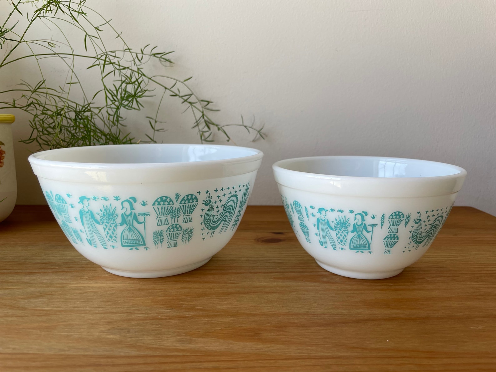 Set of 2 Vintage Pyrex Butterprint Mixing Bowls Vintage Pyrex - Etsy