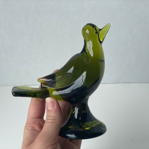 Vintage Viking Glass Epic Robin, Green Viking Glass Bird, Viking Glass ...