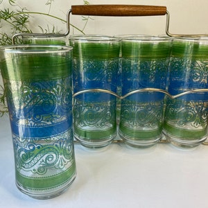 Vintage Libbey Glasses Set of 8 With Carrier Mid Century | Etsy