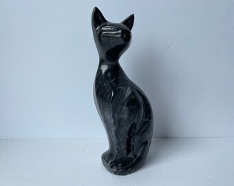 Marble Cat Figurine - Etsy