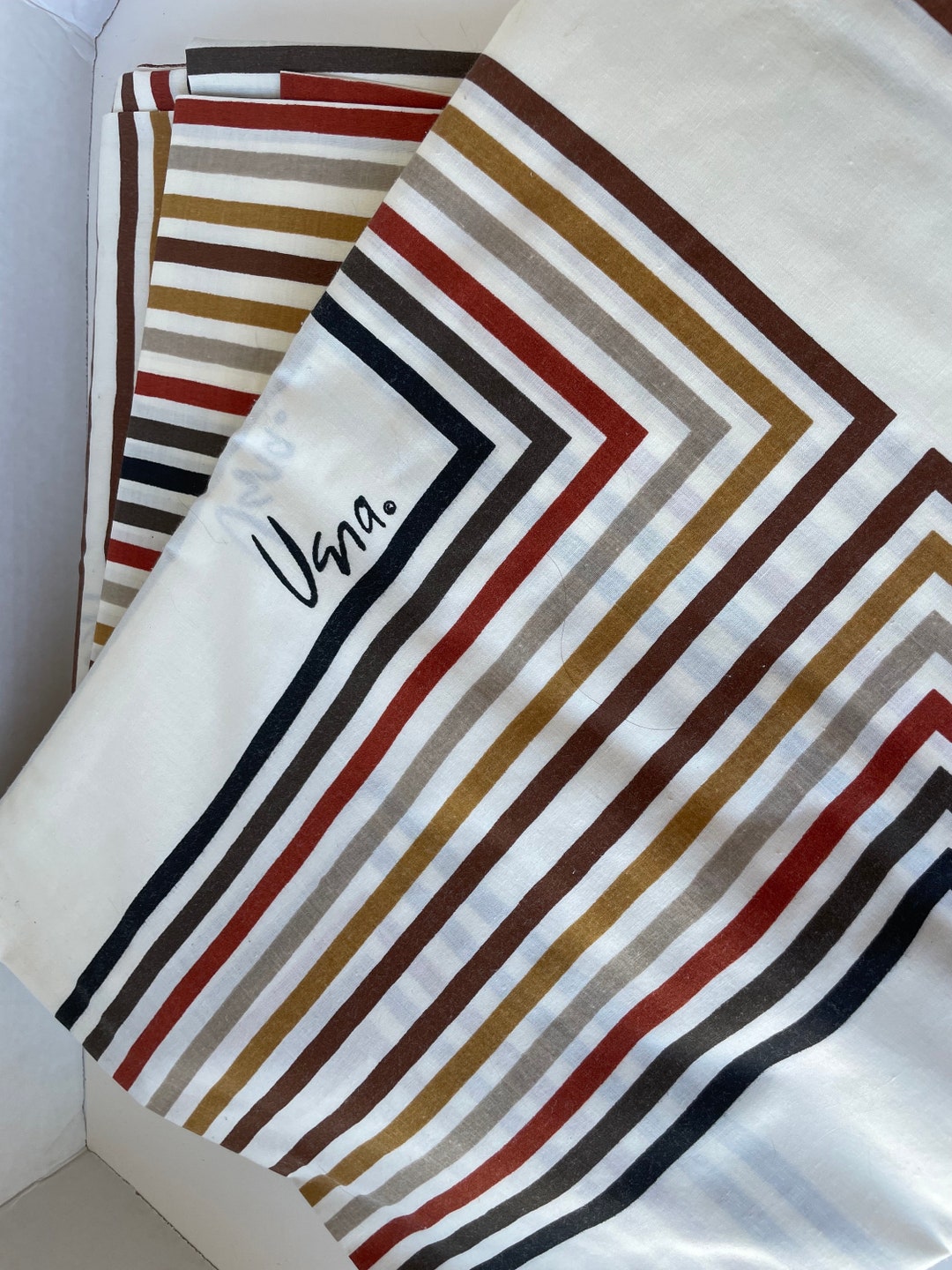 Vintage Vera Burlington Striped Bed Sheet Set, Vintage Vera Neumann ...