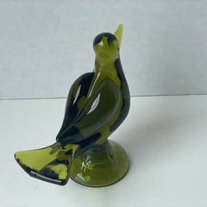 Vintage Viking Glass Epic Robin, Green Viking Glass Bird, Viking Glass ...