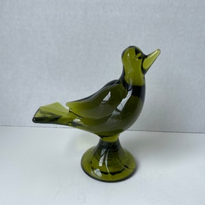 Vintage Viking Glass Epic Robin, Green Viking Glass Bird, Viking Glass ...