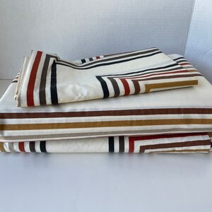 Vintage Vera Burlington Striped Bed Sheet Set, Vintage Vera Neumann ...