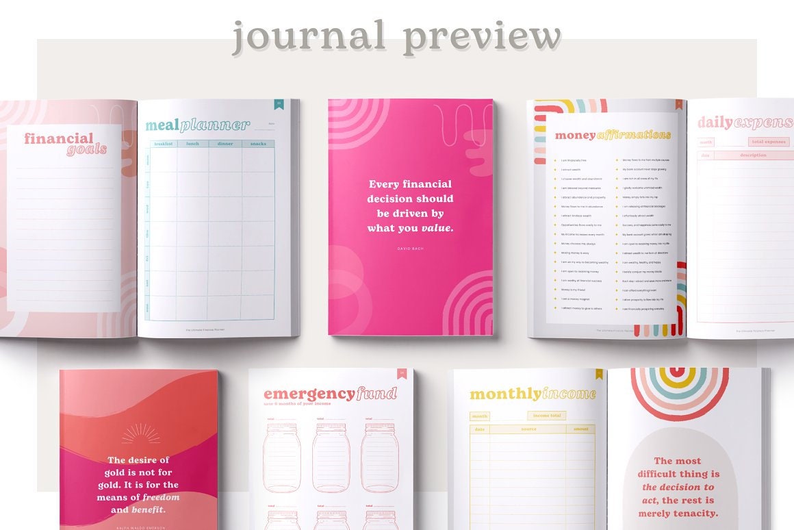 Ultimate Financial Planner Bundle Printable Financial Tracker Financial Goals Template Budget ...