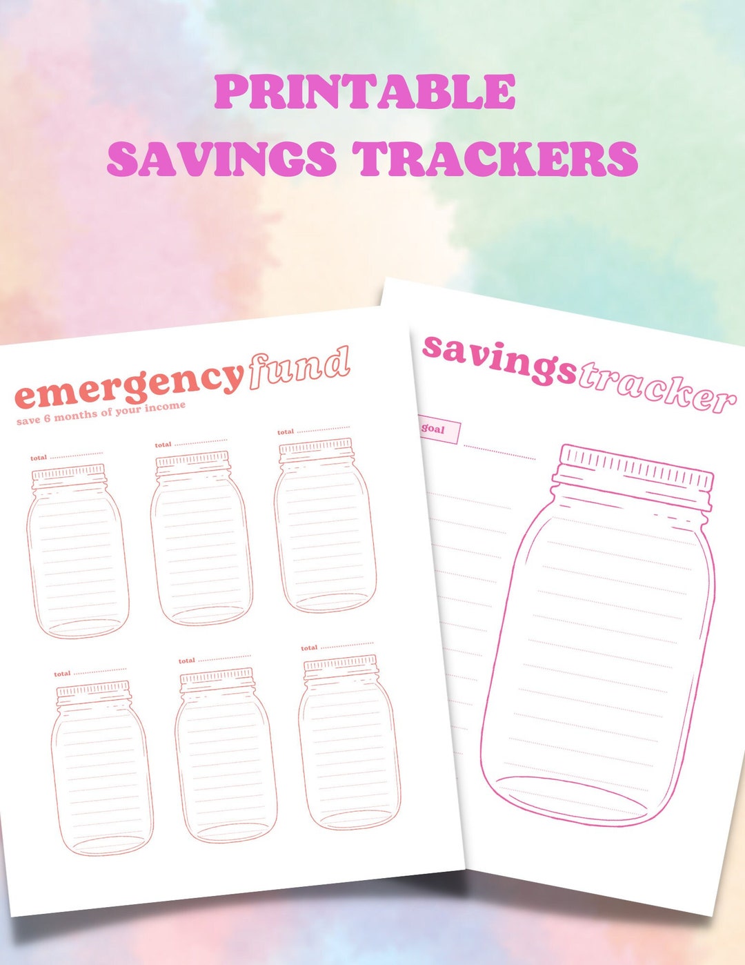 Printable Savings Tracker Emergency Fund Template Savings Tracker ...