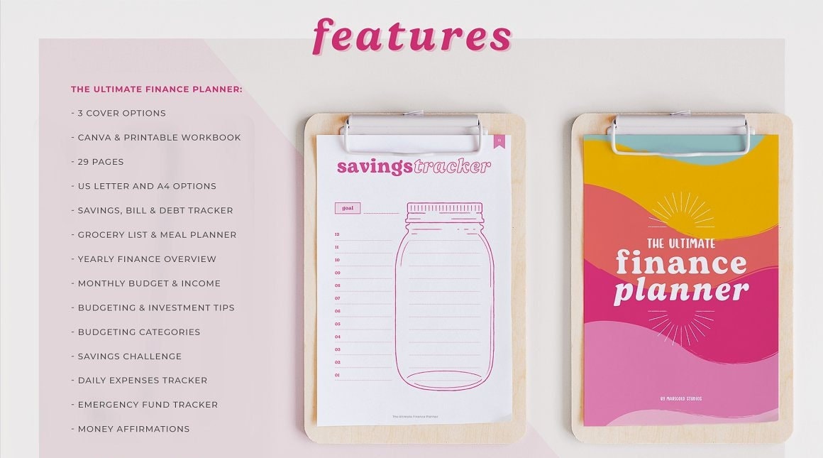 Ultimate Financial Planner Bundle Printable Financial Tracker Financial Goals Template Budget ...