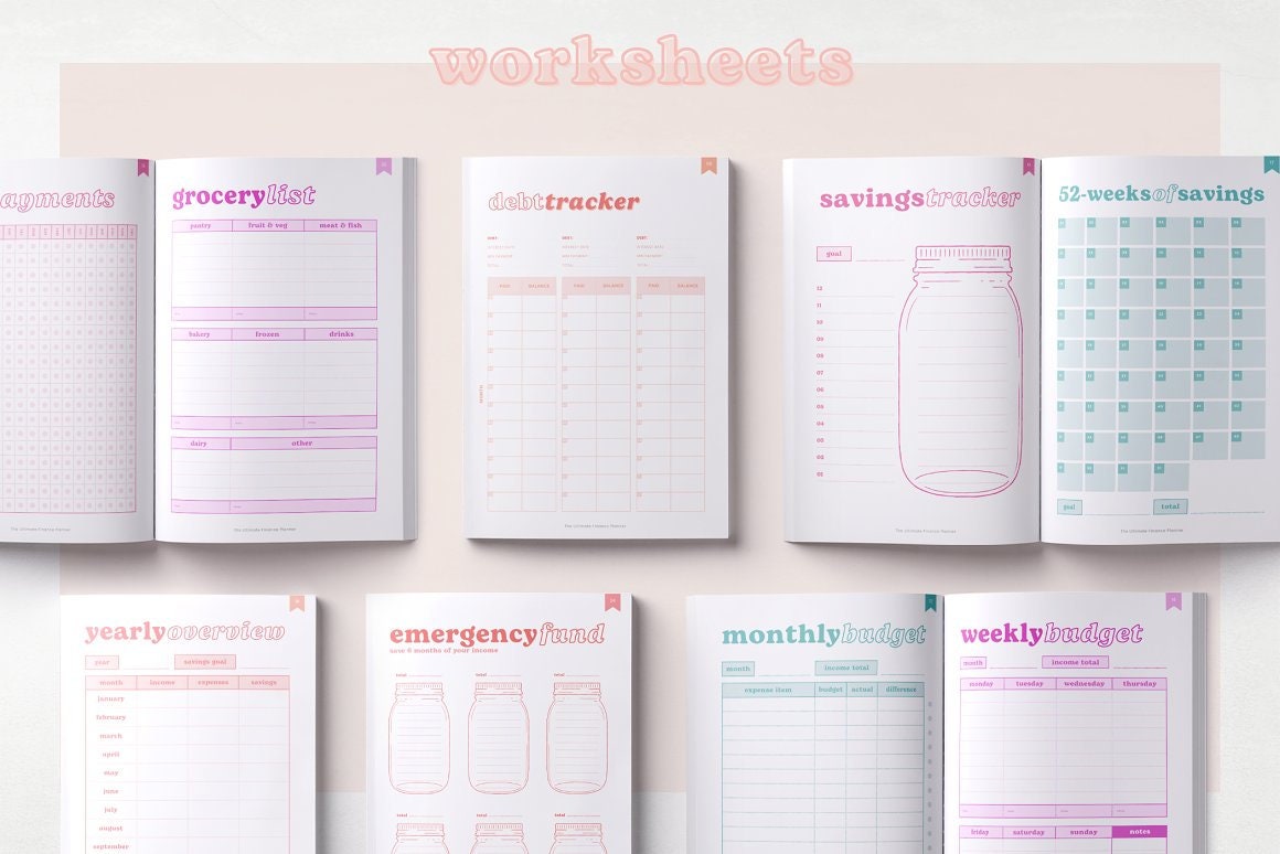 Ultimate Financial Planner Bundle Printable Financial Tracker Financial Goals Template Budget ...