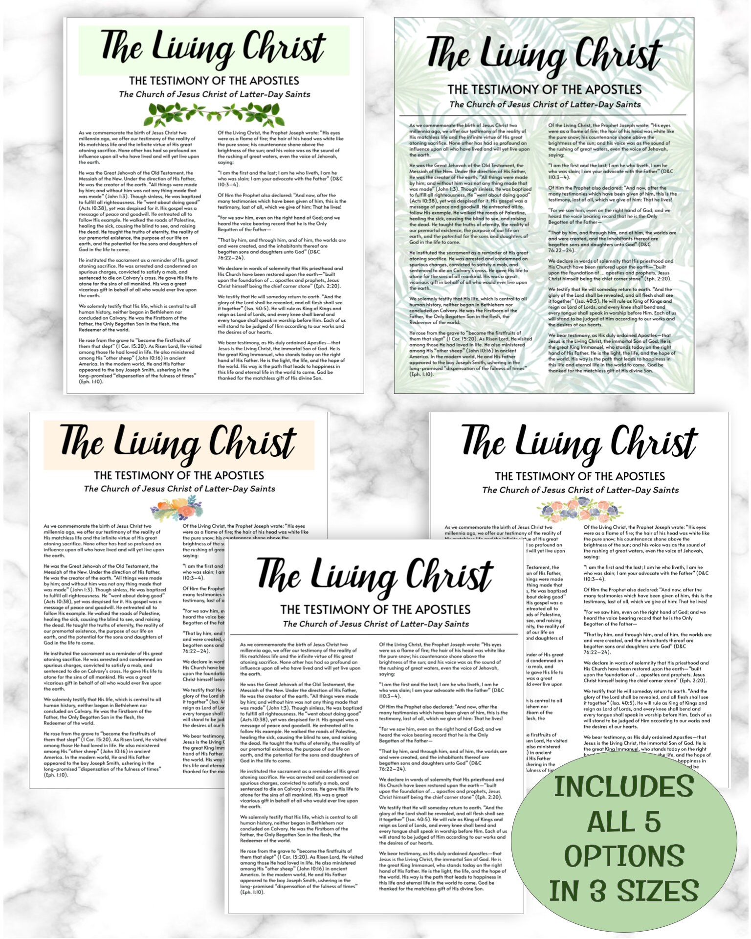 The Living Christ the Church of Jesus Christ of Latter-day - Etsy