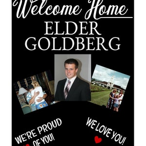 Digital Welcome Home LDS Missionary Signs Edit to | Etsy