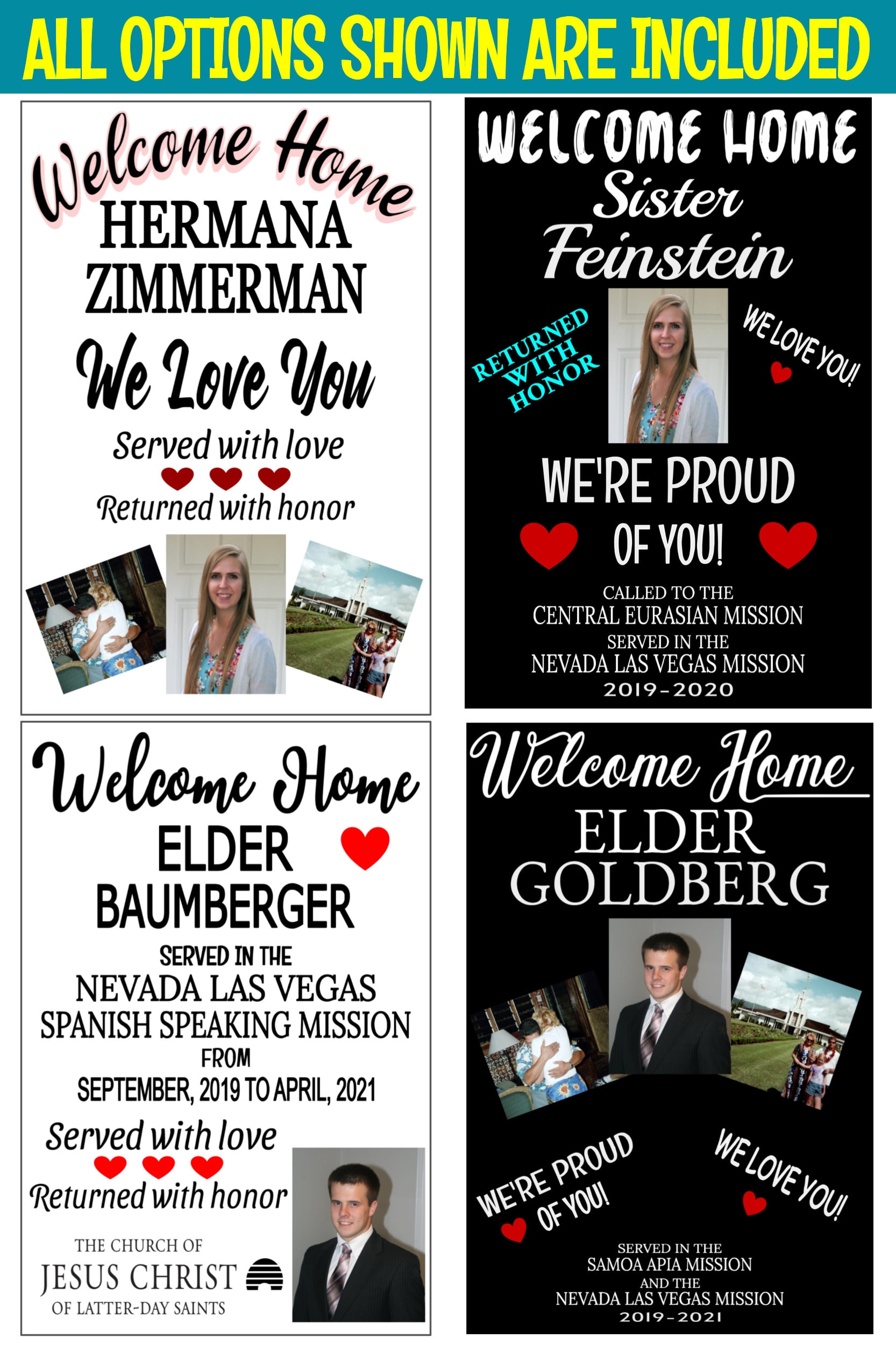 Digital Welcome Home LDS Missionary Signs - Edit to PERSONALIZE Your ...