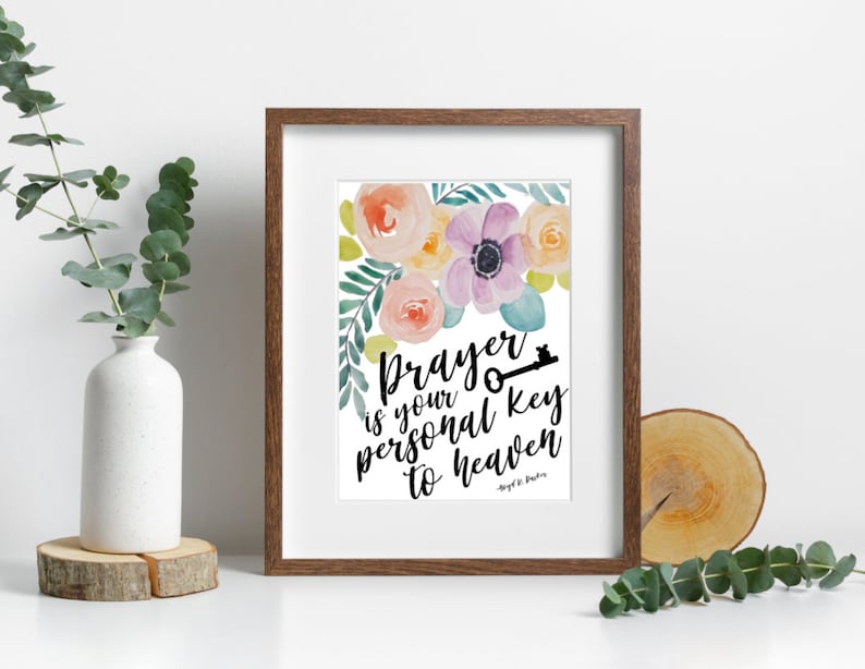 La oración es su clave personal Boyd K Packer Cita inspiradora LDS Arte ...